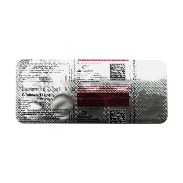 Buy CILAHEART T 20/40 Tablet 10's Online | Netmeds