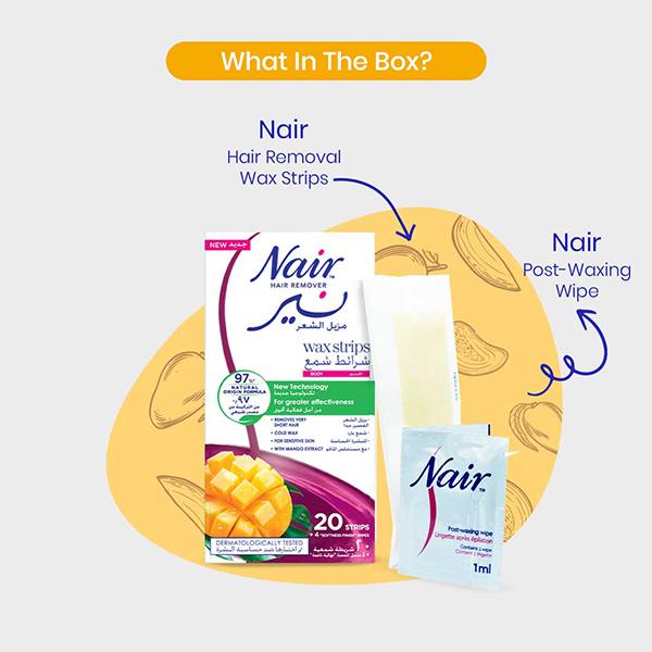 Buy Nair Body Wax Strips - Mango 20's Online at Best Price - Hair ...