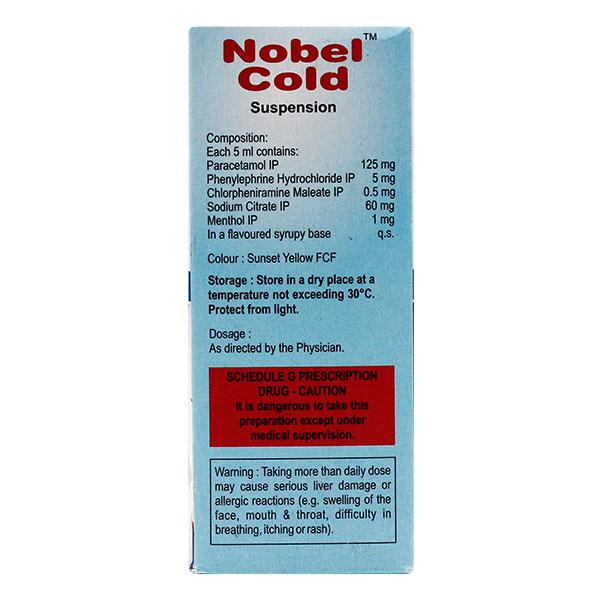 Buy NOBEL COLD Suspension 60ml Online at Upto 25% OFF | Netmeds