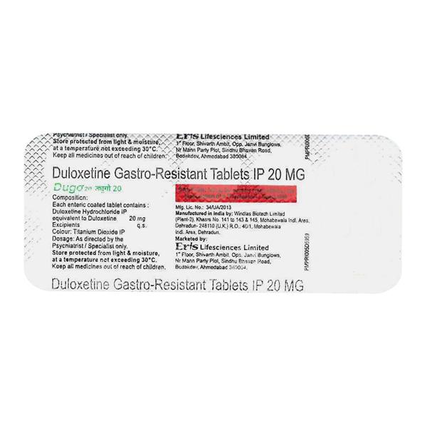 Buy DUGO 20 Tablet 10's Online at Upto 25% OFF | Netmeds