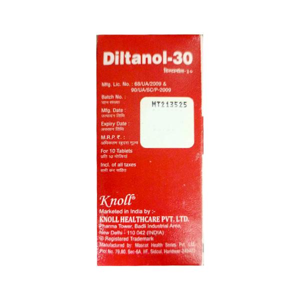 DILTANOL 30 Tablet 10's : Price, Uses, Side Effects | Netmeds