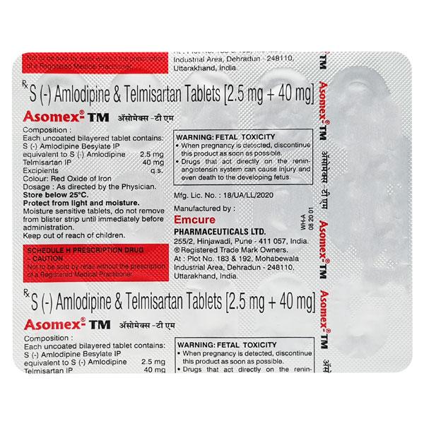 Asomex TM 2.5mg Tablet 15'S : Price, Uses, Side Effects | Netmeds
