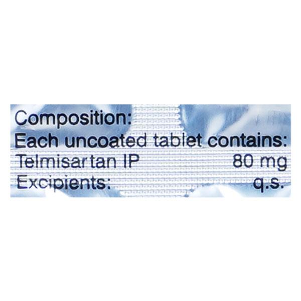 TELVAS 80 Tablet 15's : Price, Uses, Side Effects | Netmeds