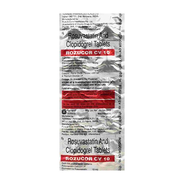 Buy ROZUCOR CV 10/75mg Capsule 10's Online | Netmeds