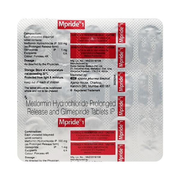 M PRIDE 1 Tablet 15's : Price, Uses, Side Effects | Netmeds
