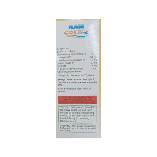 Buy NAM COLD Z Suspension 60ml Online at Upto 25% OFF | Netmeds