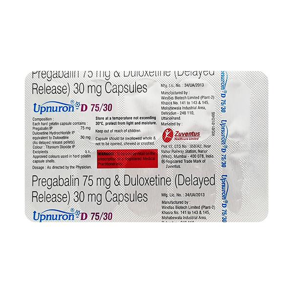 Buy UPNURON D 75/30 Capsule 10's Online at Upto 25% OFF | Netmeds