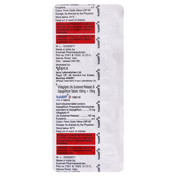 Buy VALDIFF D 10/100 Tablet 10's Online at Upto 25% OFF | Netmeds