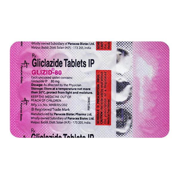 Glizid 80mg Tablet 15'S - Buy Medicines online at Best Price from ...