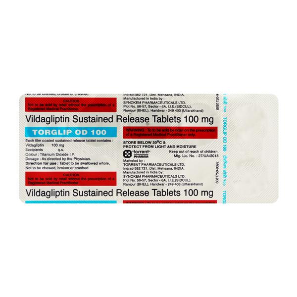 TORGLIP OD 100 Tablet 10's : Price, Uses, Side Effects | Netmeds