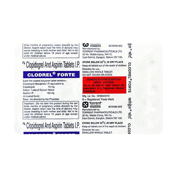 Buy CLODREL FORTE Tablet 15's Online at Upto 25% OFF | Netmeds