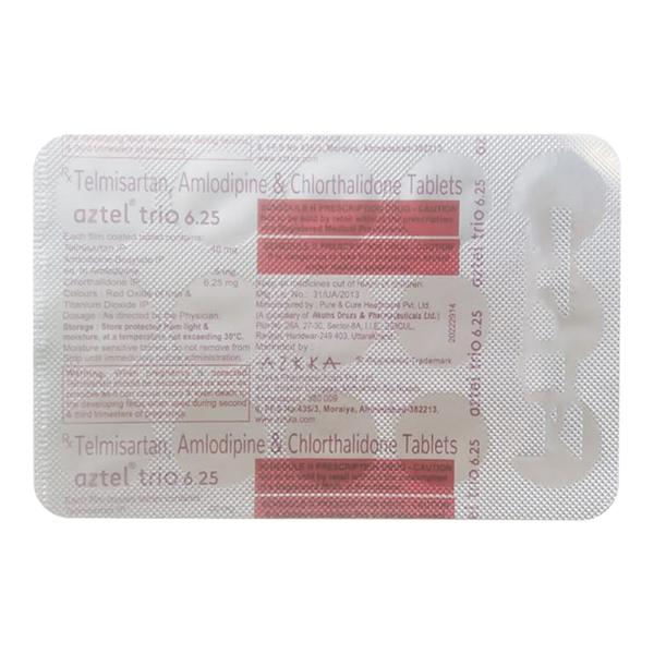 Buy AZTEL TRIO 6.25 Tablet 15's Online at Upto 25% OFF | Netmeds