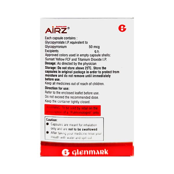 Buy Airz 50mcg Capsule 30'S Online at Upto 25% OFF | Netmeds
