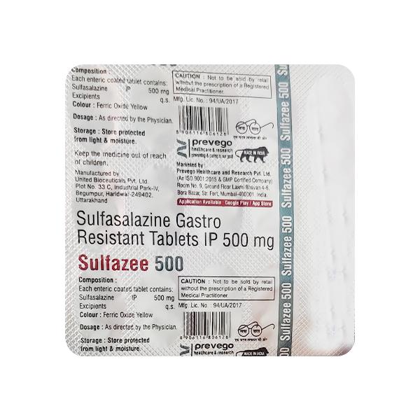 Buy SULFAZEE 500 Tablet 15's Online at Upto 25% OFF | Netmeds