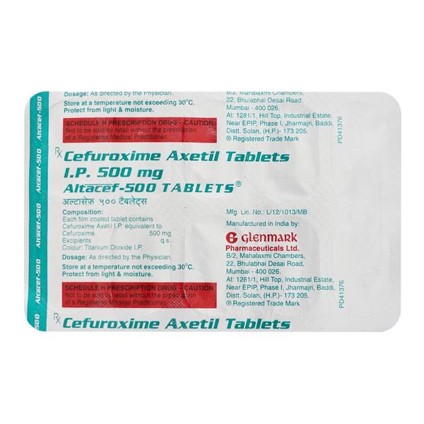Altacef 500mg Tablet 10'S : Price, Uses, Side Effects | Netmeds