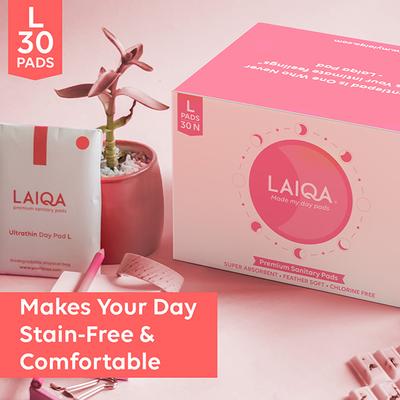 Buy LAIQA Ultra Soft Moderate Flow Day Sanitary Pads for Women- 30L ...