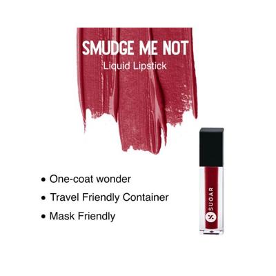 Buy Sugar Cosmetics Smudge Me Not Liquid Mini Lipstick 10 Drop Dead Red ...