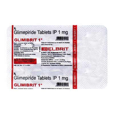 Glimibrit 1mg Tablet 15'S : Price, Uses, Side Effects | Netmeds