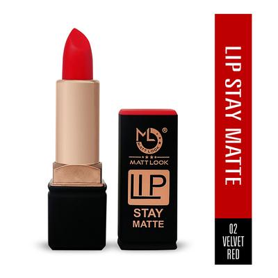 Buy Matt Look Stay Matte Lipstick, Velvet-Red 3.5 gm Online at ...