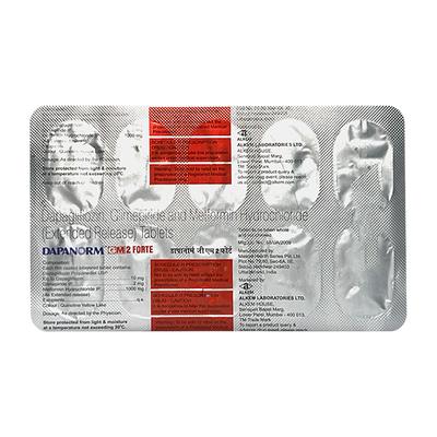 Buy DAPANORM GM 2 FORTE Tablet 10's Online | Netmeds