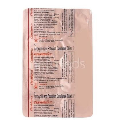 Clavidur 625mg Tablet 10'S : Uses, Side Effects, Price | Netmeds