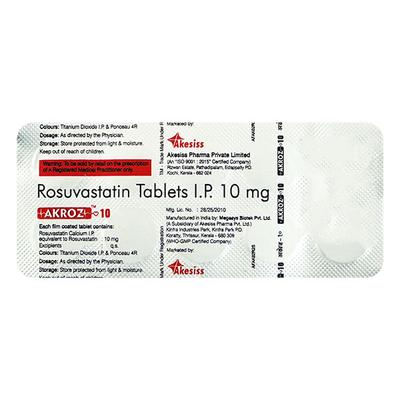 Akroz 10mg Tablet 10'S Price, Uses, Side effects, Substitutes | Netmeds