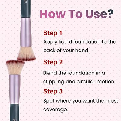 Matt Look Easy Blending Foundation Brush for Face Makeup 1 gm