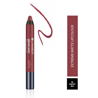 Buy Chambor Extreme Matte Long Wear Lip Colour, Earthy Red No.06 2.8 gm ...