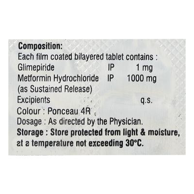 Glynamic M Forte 1Mg Tablet 10's : Price, Uses, Side Effects | Netmeds