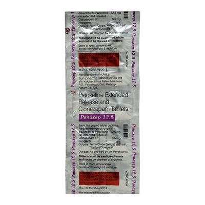 Panazep 12.5mg Tablet 10'S - Price, Uses, Side Effects, and Substitutes ...