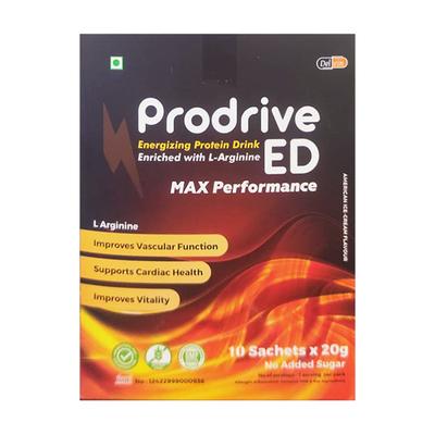 Buy PRODRIVE ED NO ADDED SUGAR AMERICAN ICE CREAM FLAVOUR Sachet 20g ...