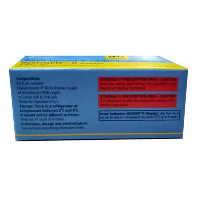Insugen R 40IU Injection 1X10ml : Price, Uses, Side Effects | Netmeds