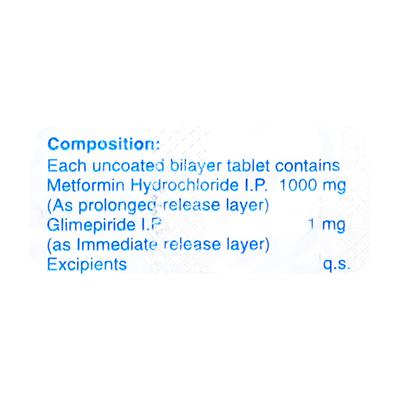Glimulin MF Forte 1mg/1000mg Tablet 15'S Price, Uses, Side effects ...