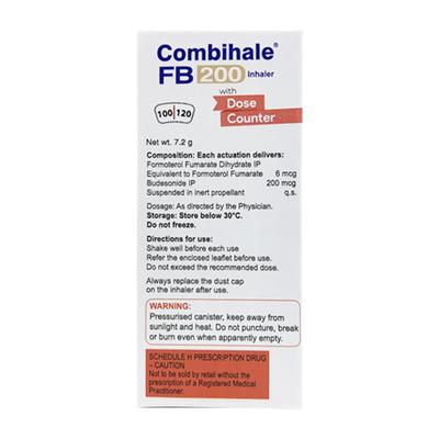 Combihale FB CFC free 200 Inhaler 120MD 1's - Price, Uses, Side Effects ...
