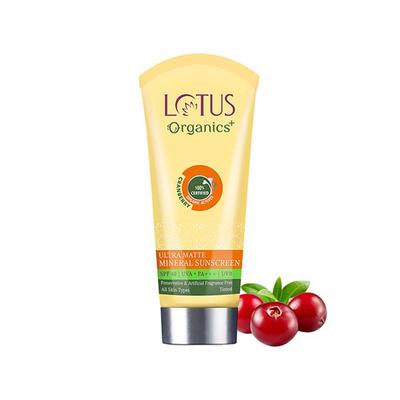 Buy Lotus Organics Ultra Matte Mineral Sunscreen Spf 40 L Pa+++ 100 gm ...
