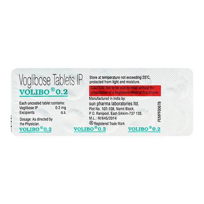 Volibo 0.2mg Tablet 10'S : Price, Uses, Side Effects | Netmeds