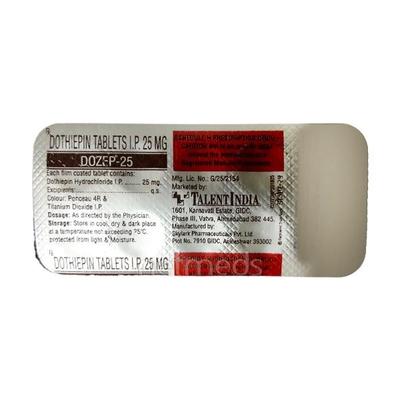Dozep 25mg Tablet 10'S : Price, Uses, Side Effects | Netmeds