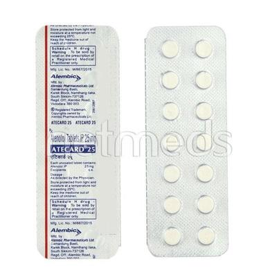 Atecard 25mg Tablet 14'S : Price, Uses, Side Effects | Netmeds