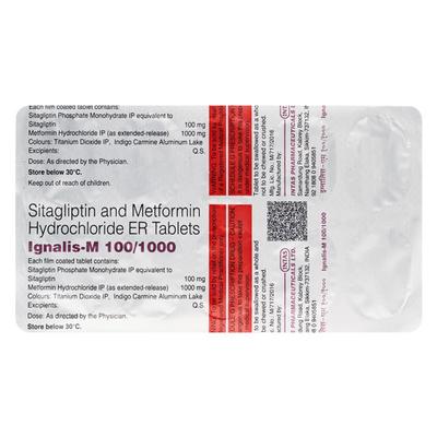Buy IGNALIS M 100/1000 Tablet 10's Online at Upto 25% OFF | Netmeds