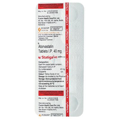 Buy STATIGA 40 Tablet 10's Online at Upto 25% OFF | Netmeds