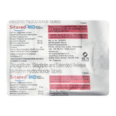Buy SITARED MD XR 500 Tablet 7's Online at Upto 25% OFF | Netmeds