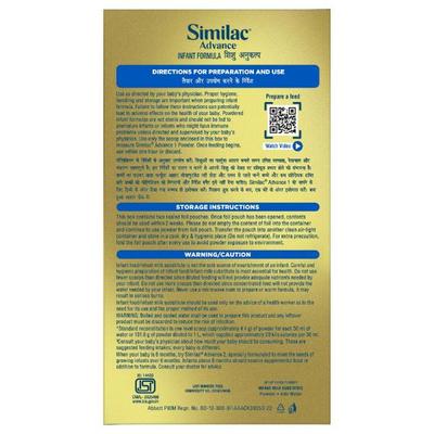 Similac Advance Infant Formula Stage 1 Powder (Up to 6 months) Refill ...