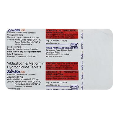 ZAVAMET 500 Tablet 10's : Price, Uses, Side Effects | Netmeds