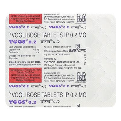 Vogs 0.2Mg Tablet 30's : Price, Uses, Side Effects | Netmeds