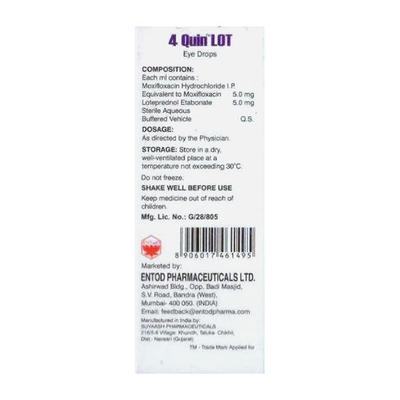 4 QUIN LOT BAK FREE Eye Drops 5ml