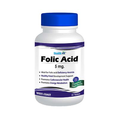 Buy Healthvit Folic Acid Tablets For Cardiac Care 60's Online at Best ...
