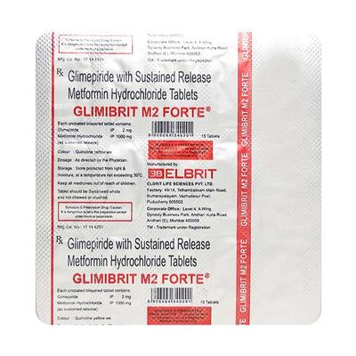GLIMIBRIT M2 FORTE Tablet 15's : Price, Uses, Side Effects | Netmeds