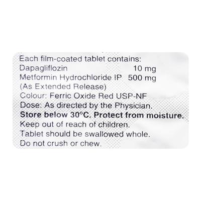 DAPARYL M 10/500 Tablet 10's : Price, Uses, Side Effects | Netmeds