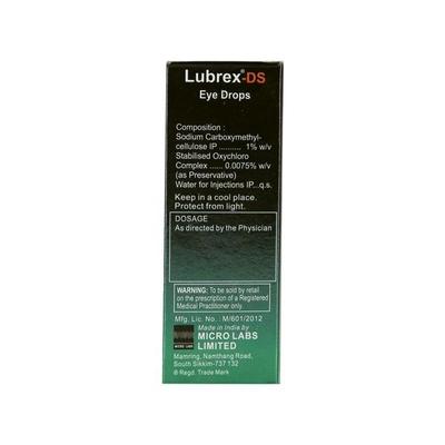 Lubrex DS Eye Drops 10ml : Price, Uses, Side Effects | Netmeds