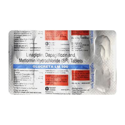 Buy GLUCRETA LM 500 Tablet 10's Online | Netmeds